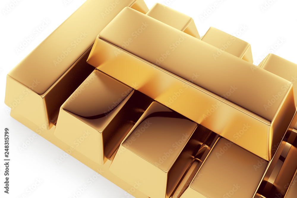Stacked gold bars Stock Illustration | Adobe Stock