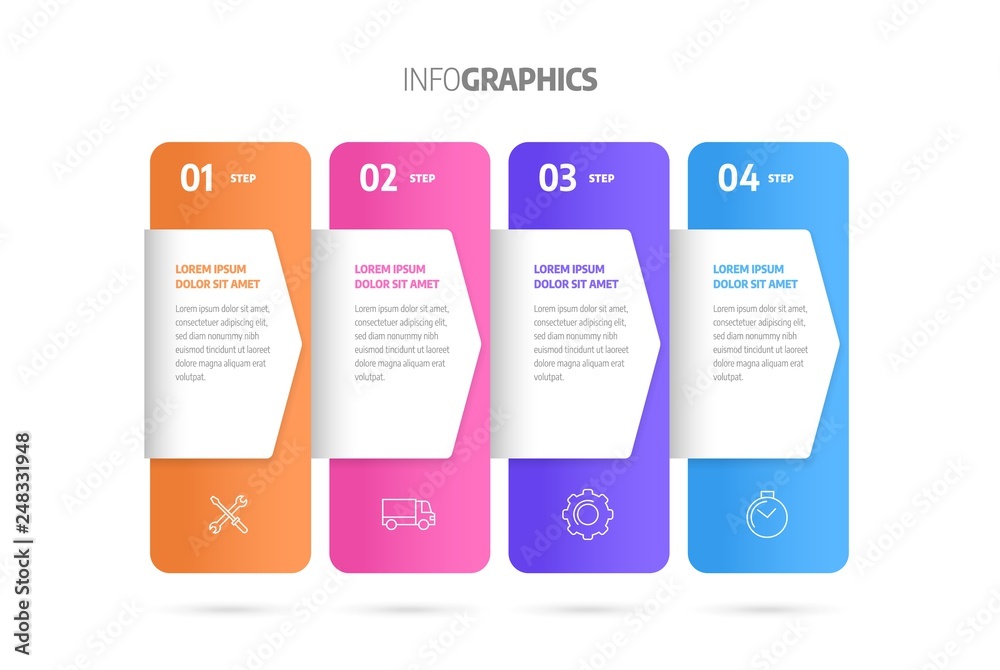 Process chart. Business data. Abstract element of chart, graph, diagram ...