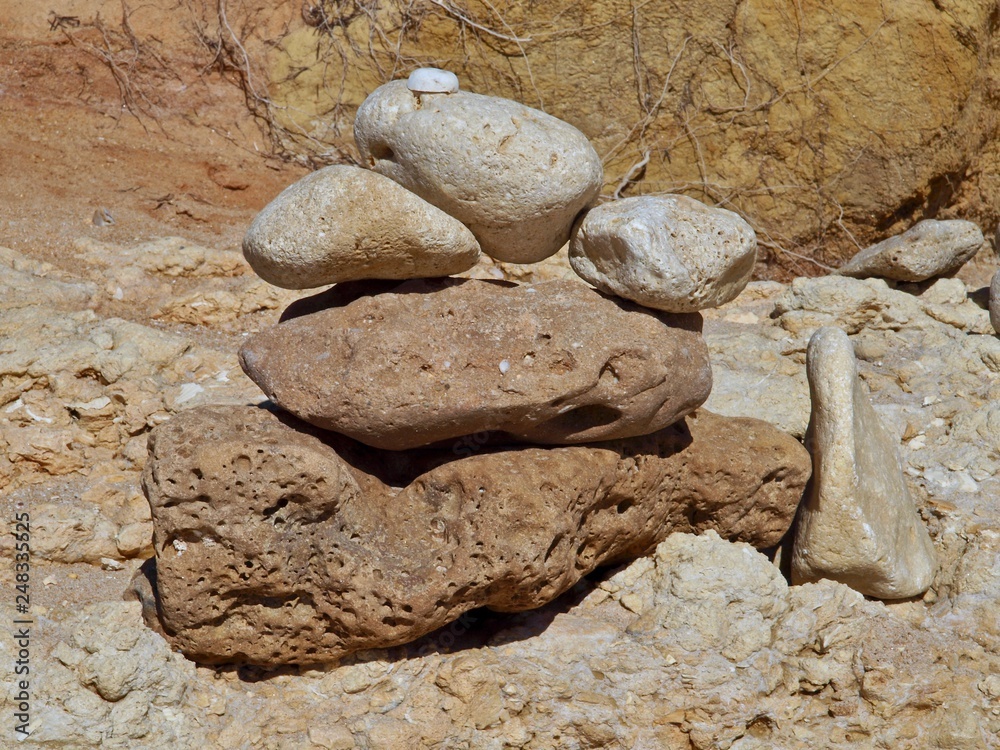 Pebbles pf stones at the beach, symbol for inner life balance in Zen ...
