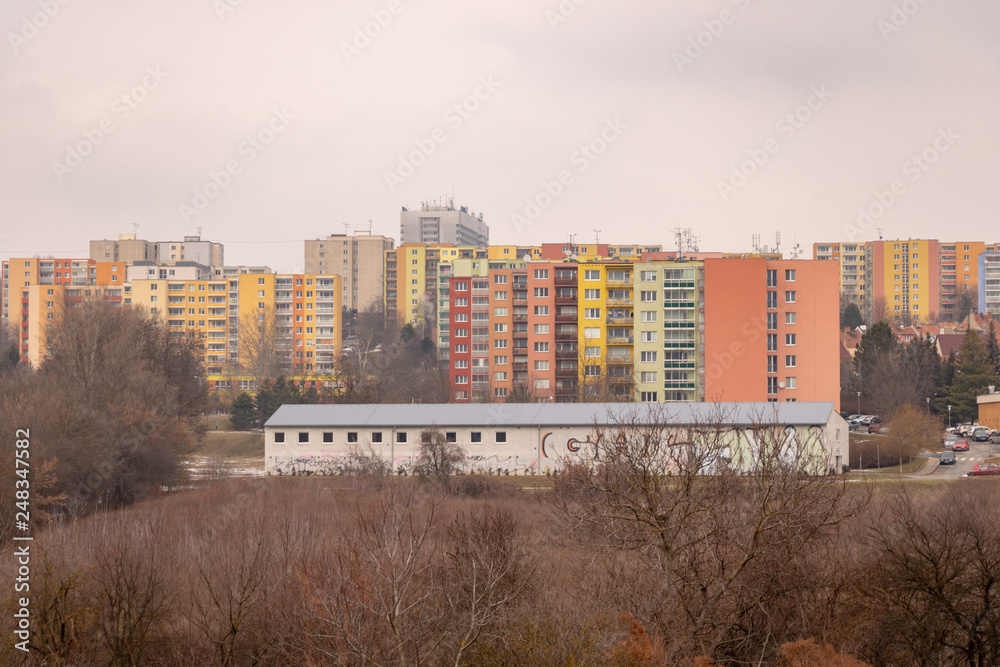 Communist socialist architecture. Architectural detail and pattern of ...