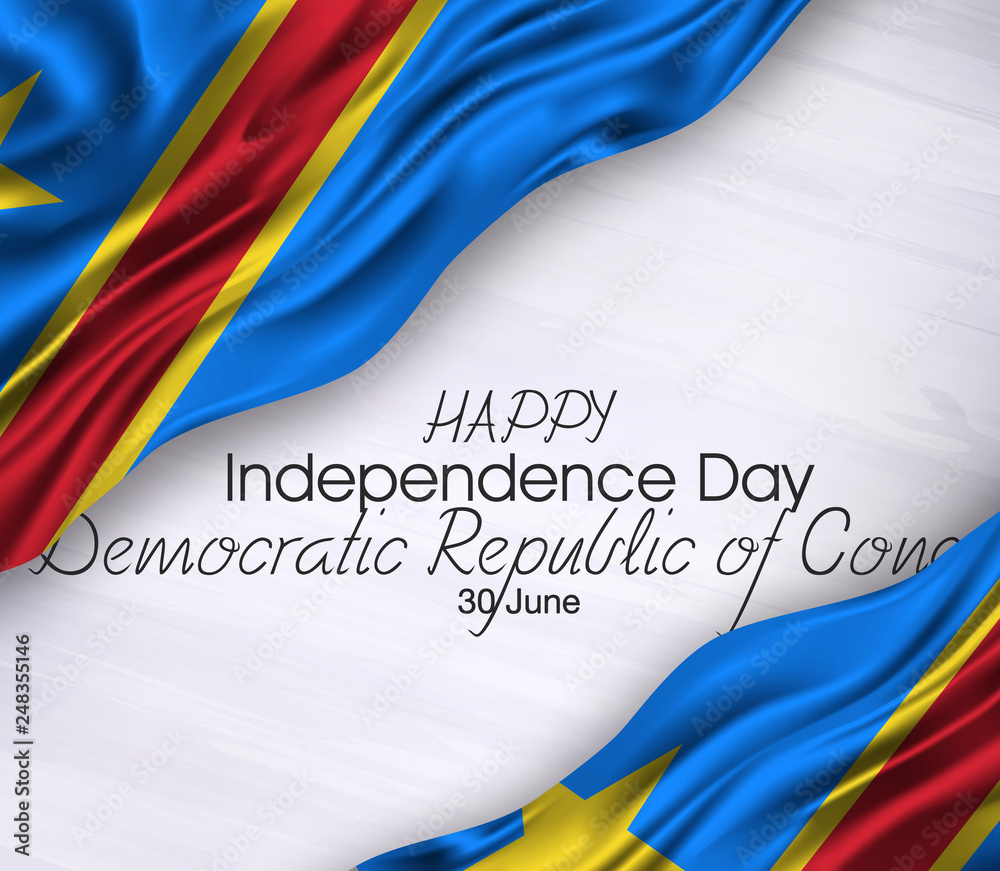 Vector illustration of Happy democratic republic of congo Independence ...