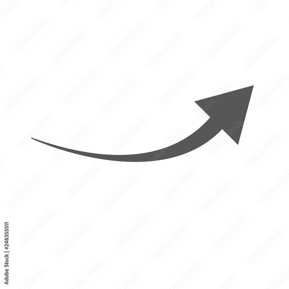Obraz Black Arrow Icon On White Background Flat Style Arrow Icon For 