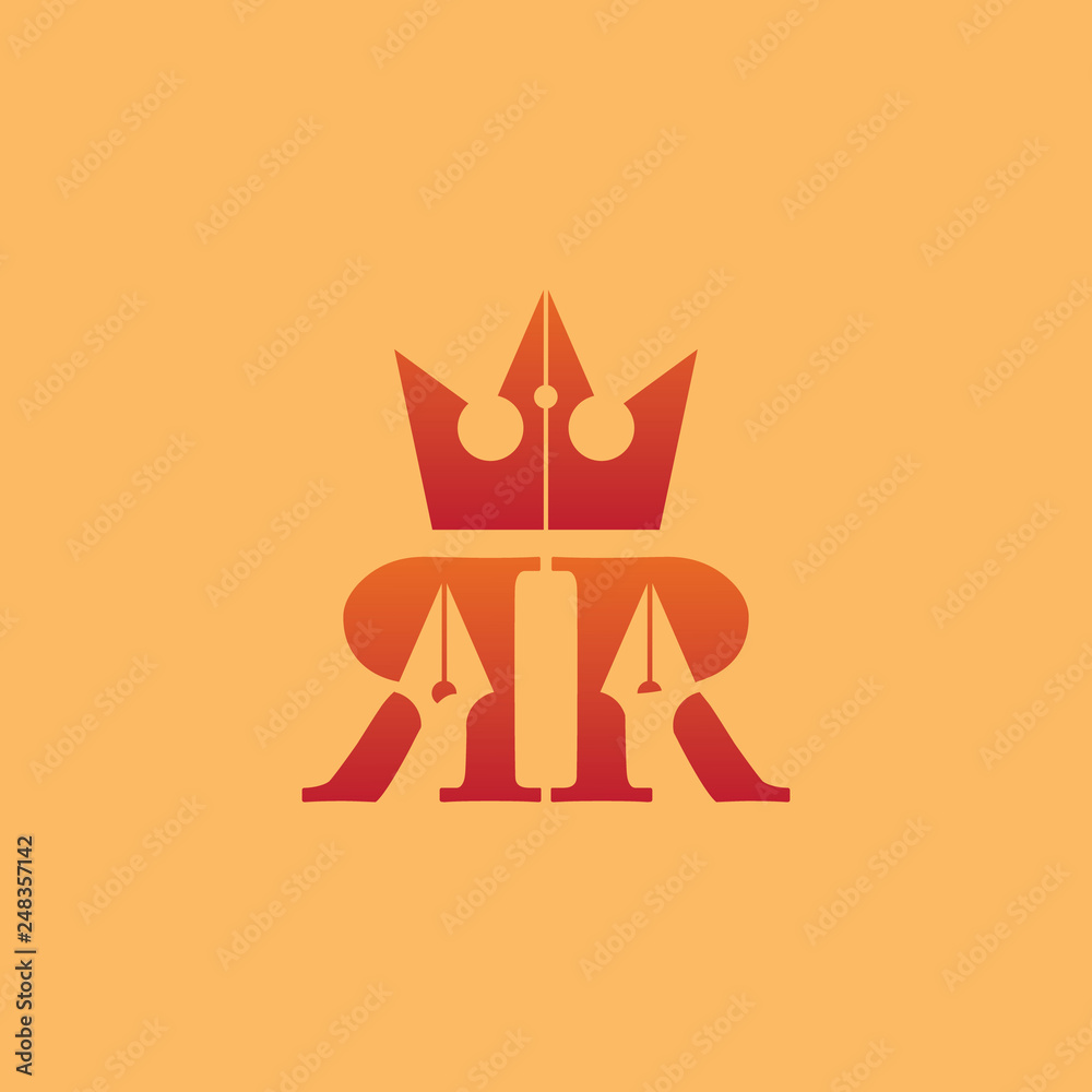 Vector Illustration company logo design double letter r Stock Vector ...