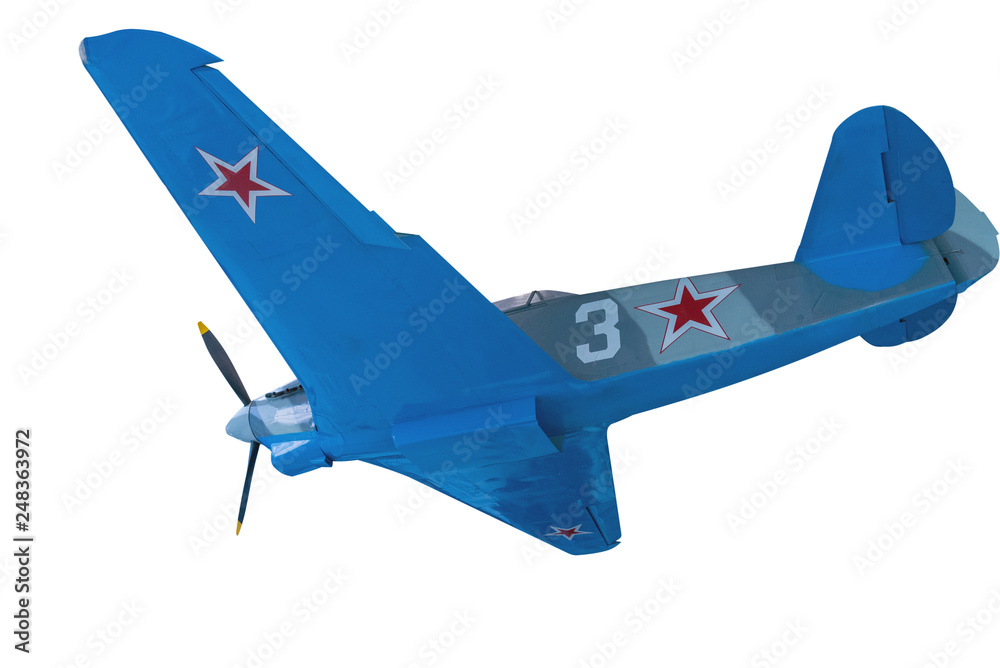 Soviet aircraft of World War II isolated on white background. airplane ...