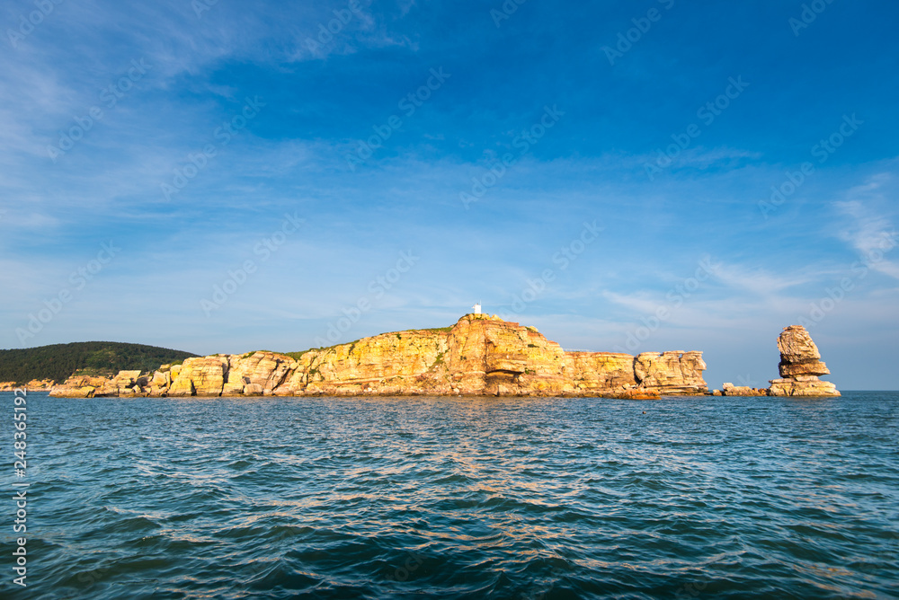 Lijubadao a small island off Xiaoheishandao in the the Changdao Islands ...