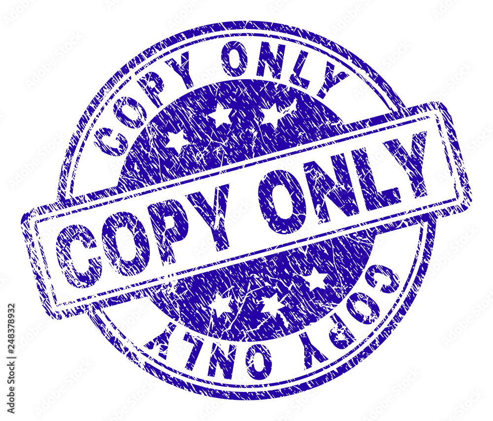 COPY ONLY stamp seal imprint with grunge effect. Designed with rounded ...