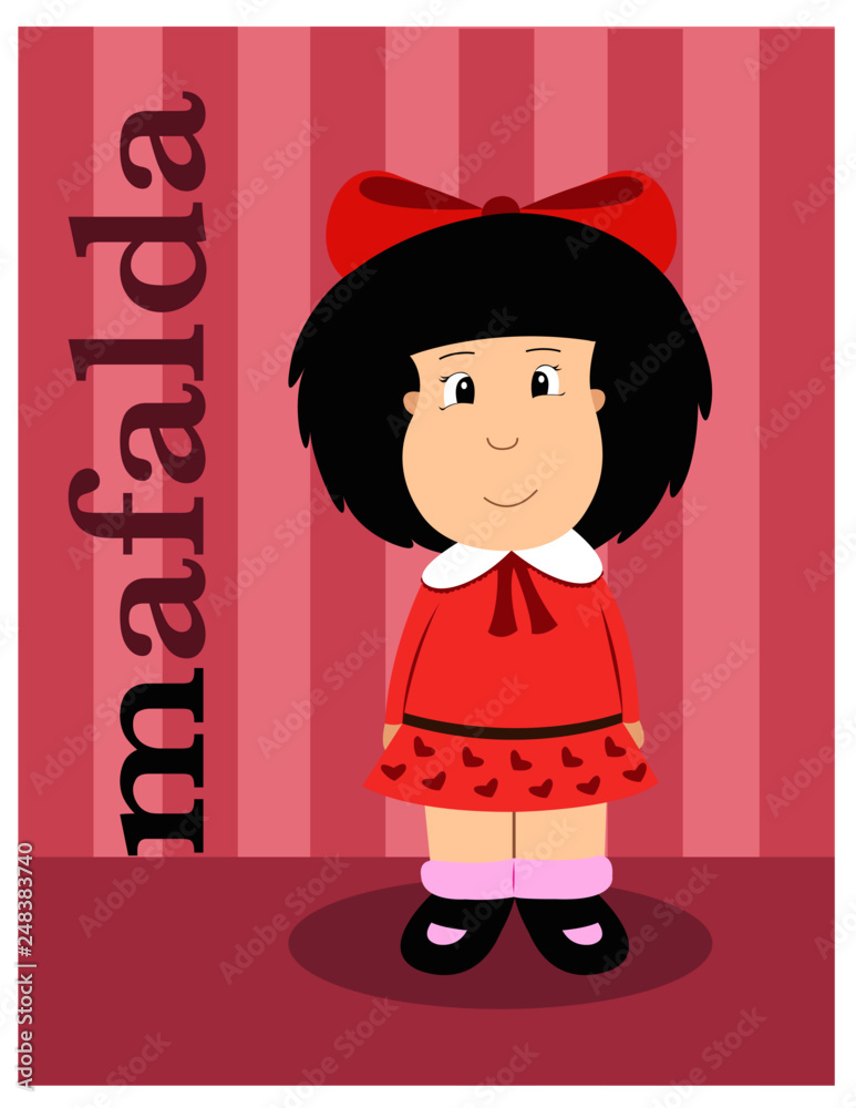 Mafalda vector de Stock | Adobe Stock