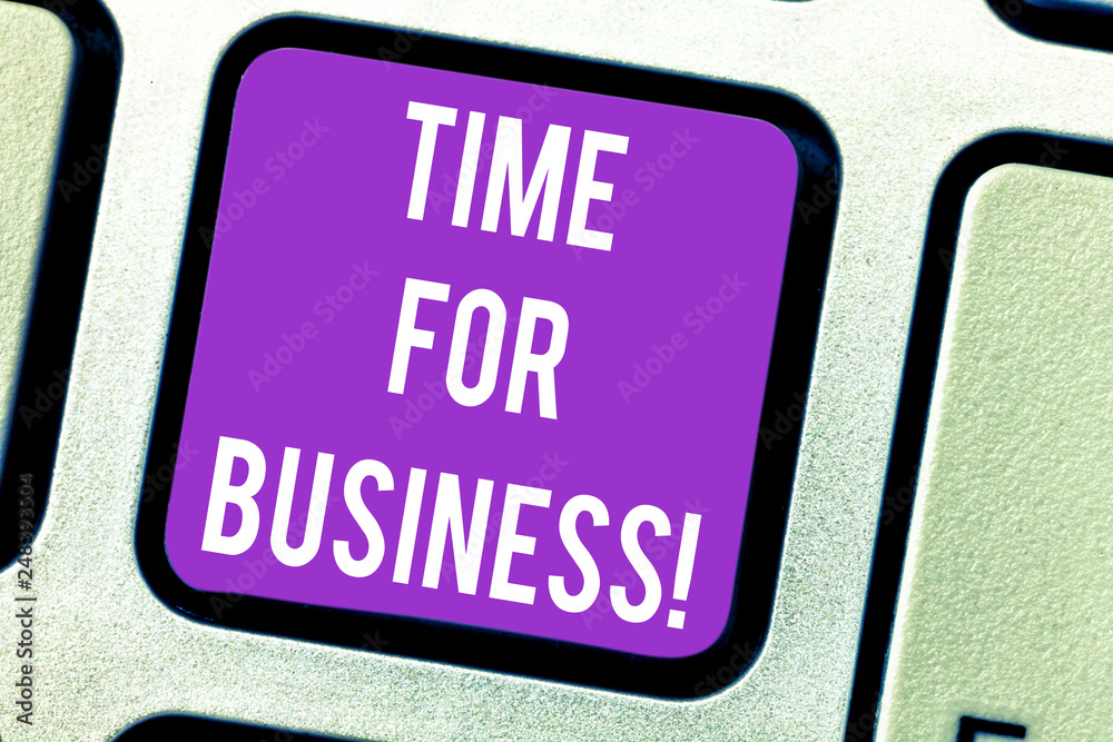 Word writing text Time For Business. Business concept for minutes that ...