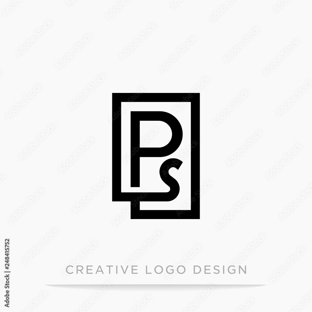 Letter ps initial logo, square design for Corporate Business Identity ...
