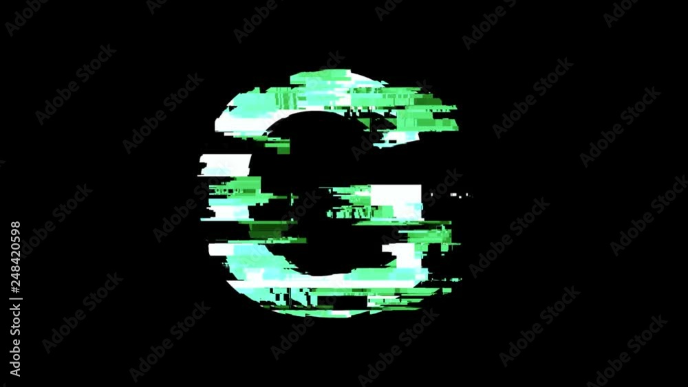 Letter G distorted glitch foturistic digital look - 4K animation ...