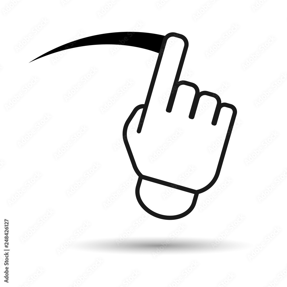 Screen swipe icon, symbol, modern design. vector illustration Stock ...