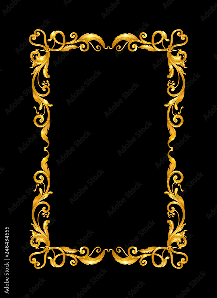 Swirl Design Border Gold