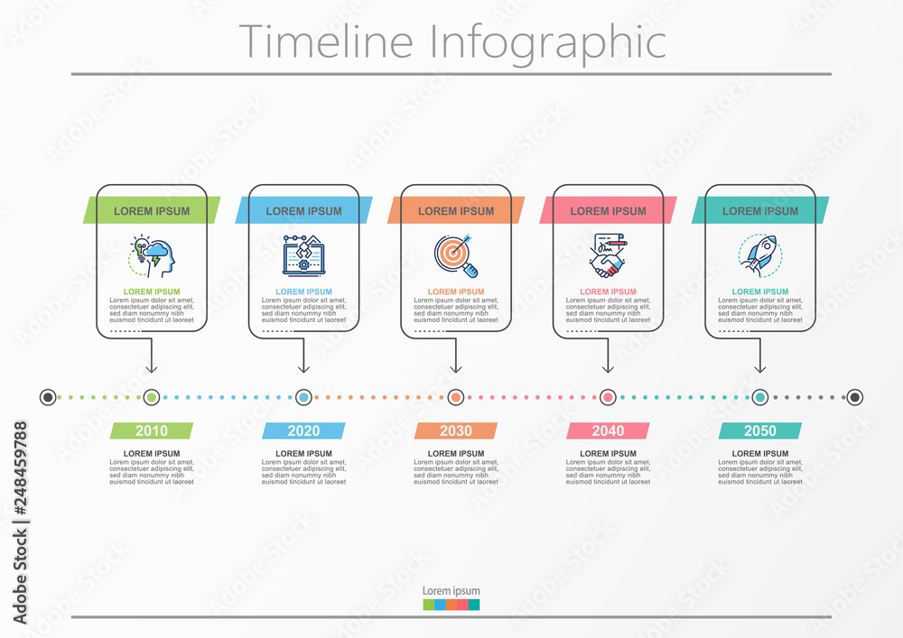 Business data visualization. timeline infographic icons designed for ...