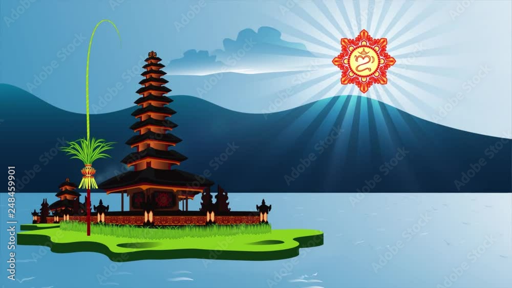 Shining The Holy Ulundanu Temple Of Balinese Hindu Temple Scenery ...