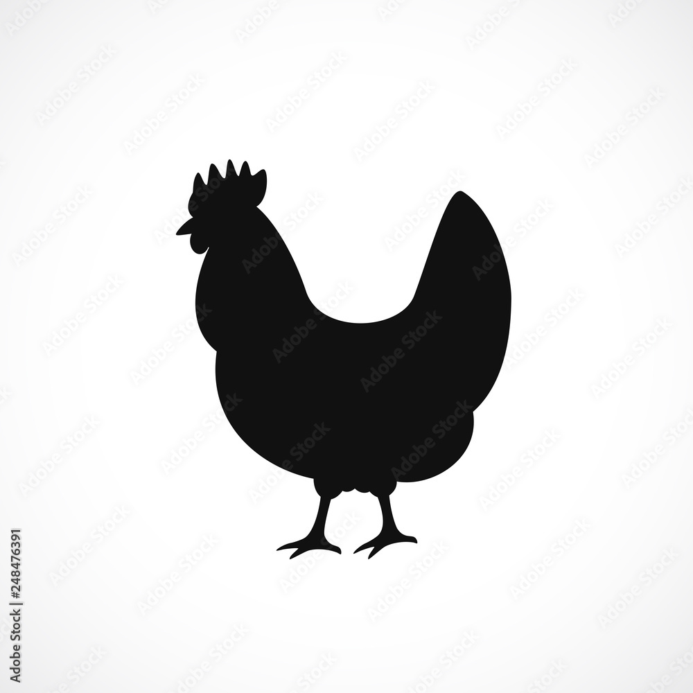 Chicken vector icon Stock Vector | Adobe Stock