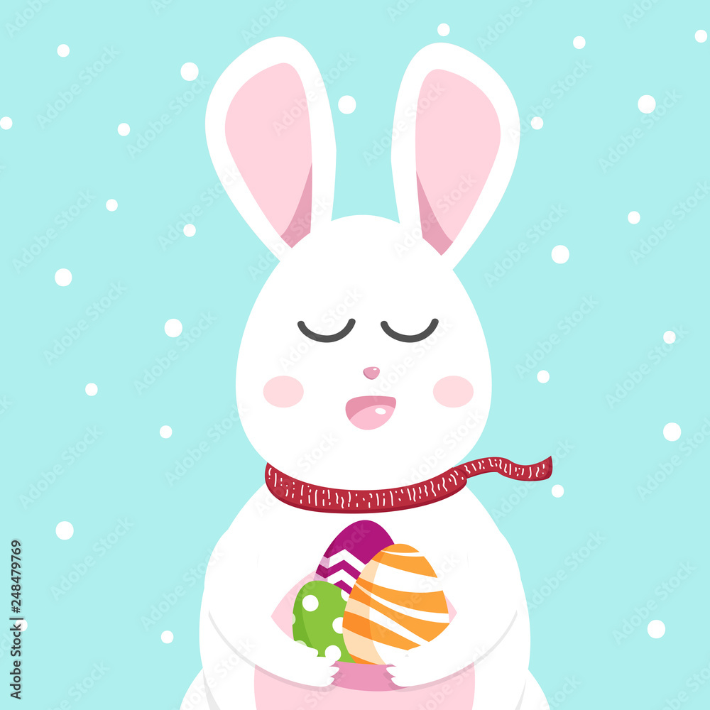 Winter Rabbit Cartoon