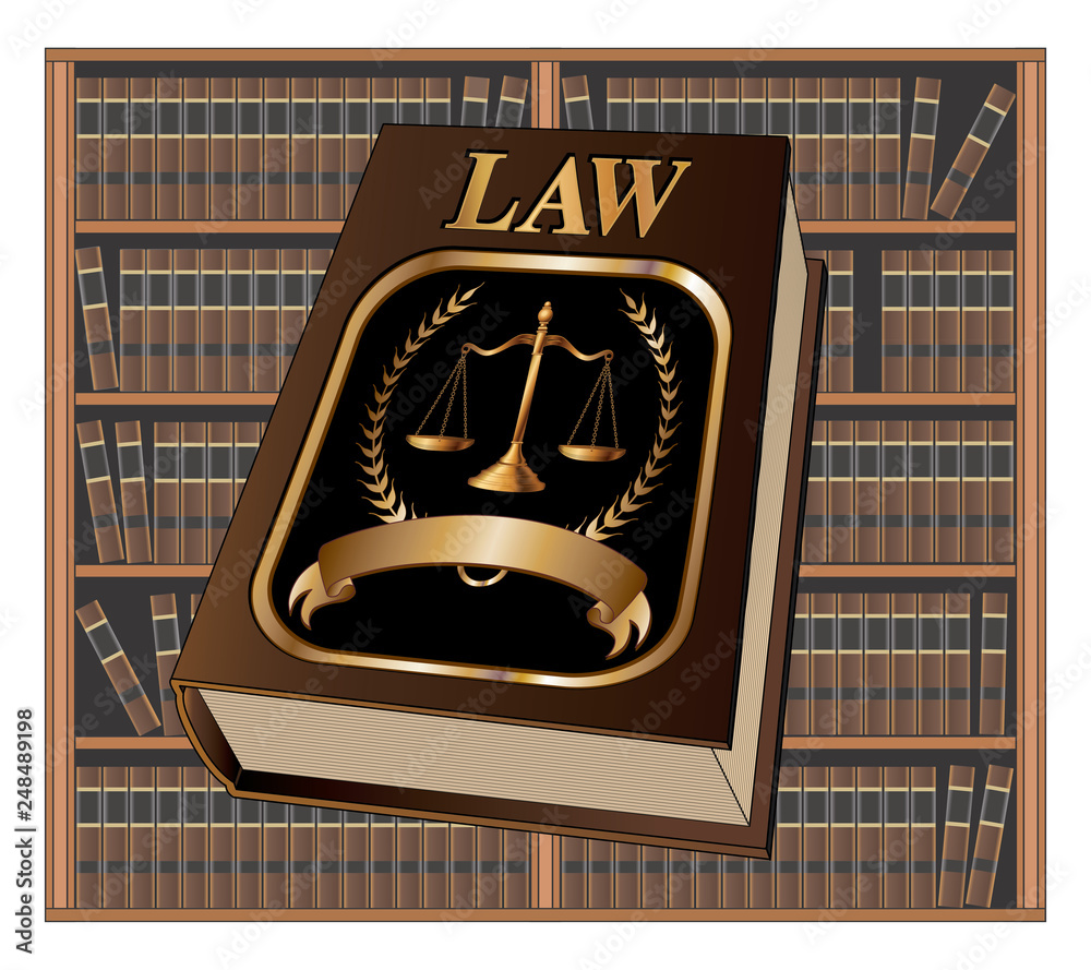 Law Book Seal and Library is an illustration of a law book used by ...