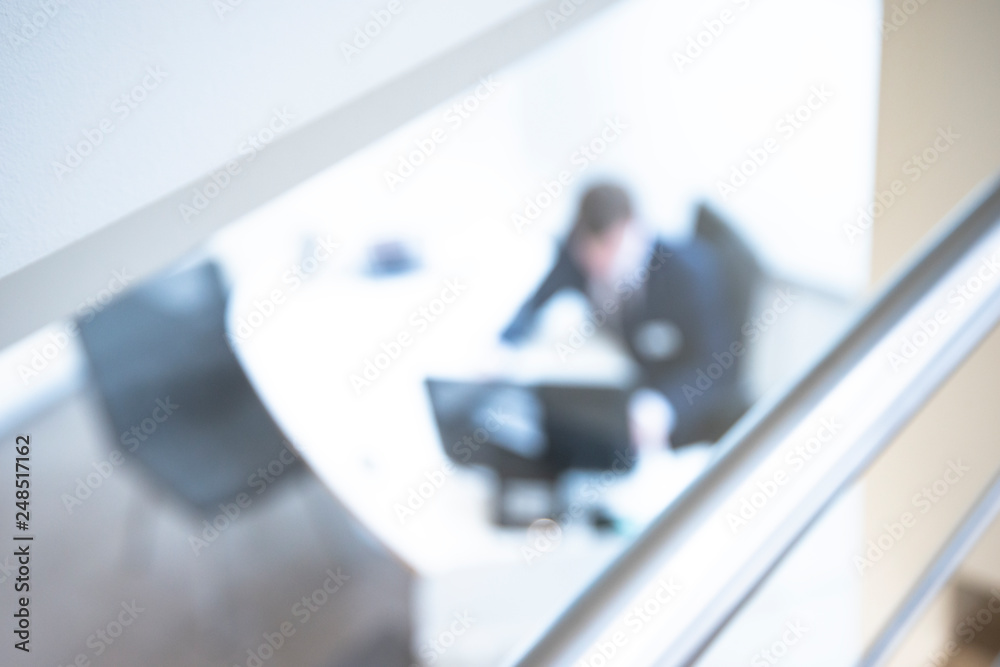 office worke space blur background, blurred office background , office ...