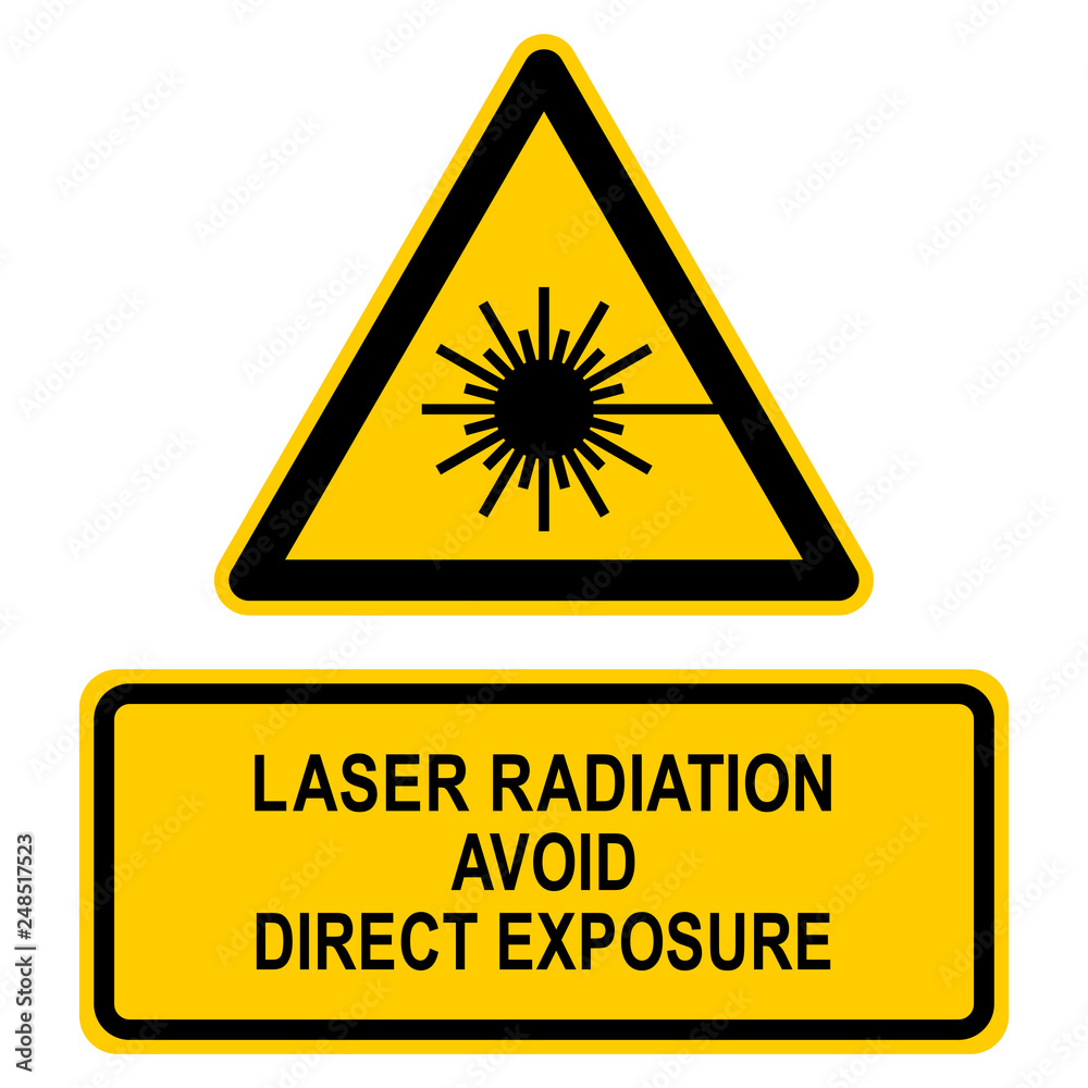 nbcs7 NewBigCombinationSign nbcs - english text: Laser radiation ...