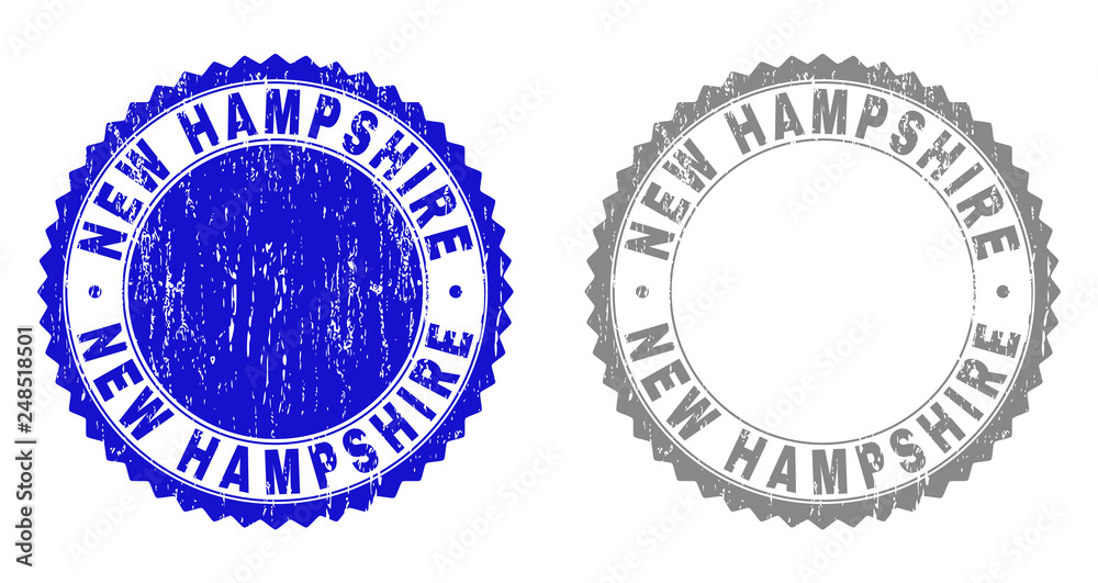 Grunge NEW HAMPSHIRE stamp seals isolated on a white background ...