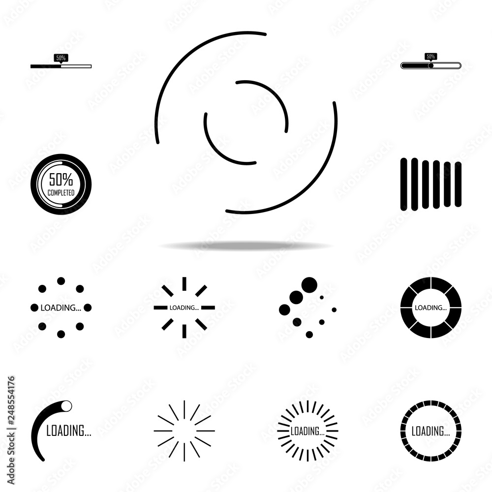 loading circles icon. Loader icons universal set for web and mobile ...