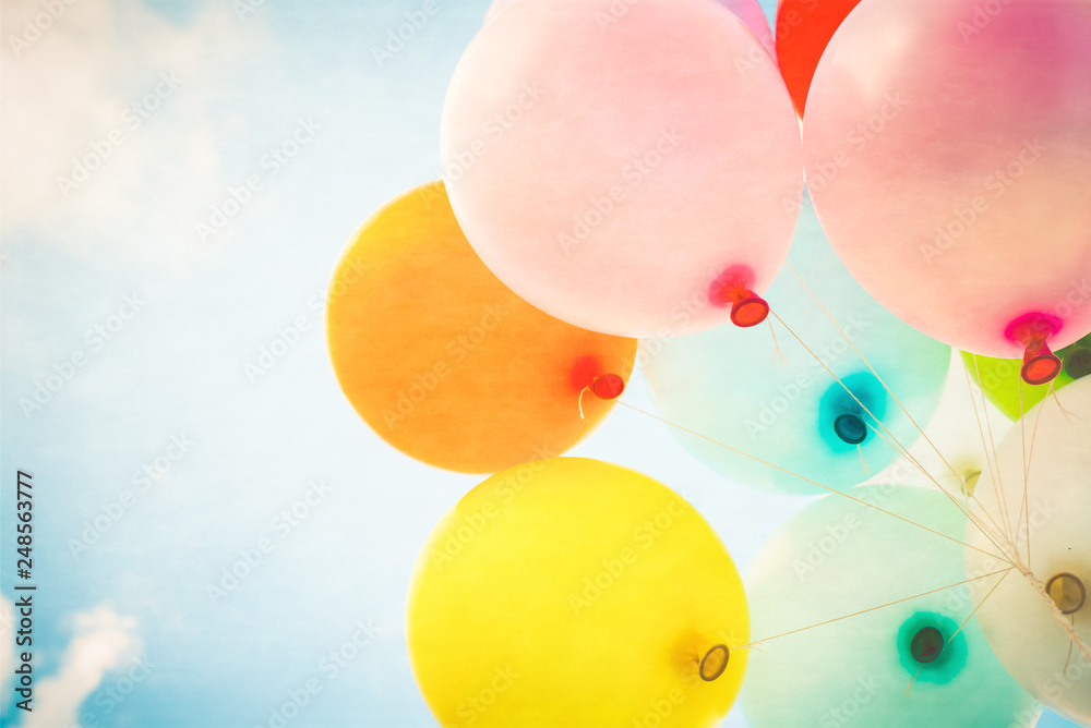 Vintage Balloons In The Sky