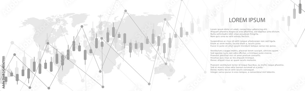 Stock market graph or forex trading chart for business and financial ...