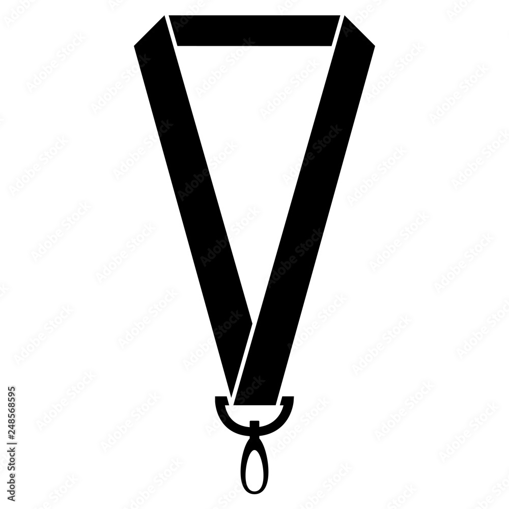 Simple Lanyard Vector Icon Illustration Stock Vector | Adobe Stock
