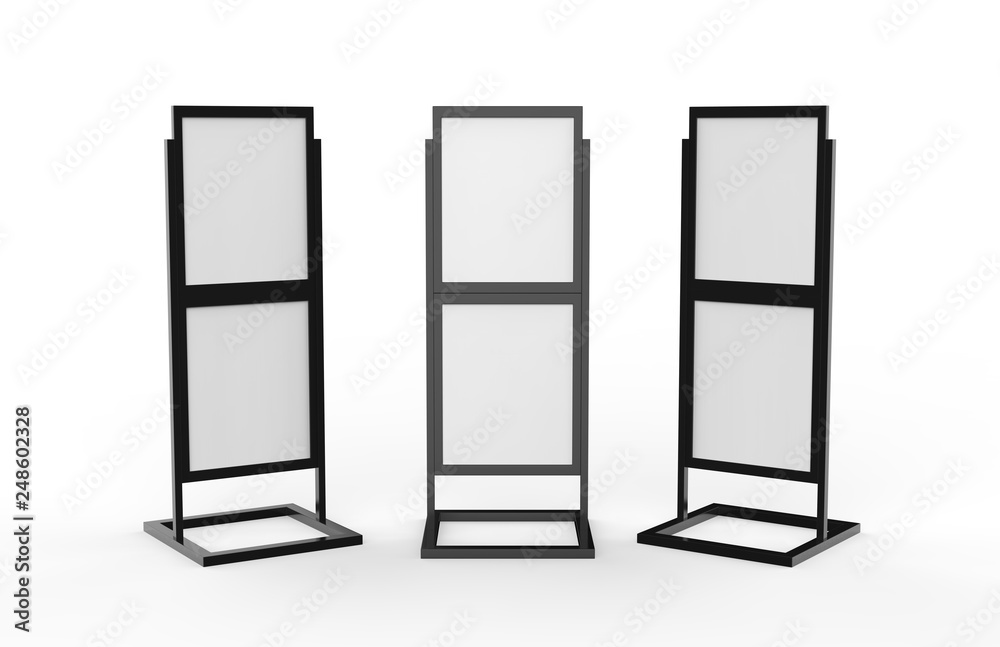 Free standing poster display holder metal stand, mock up template on ...