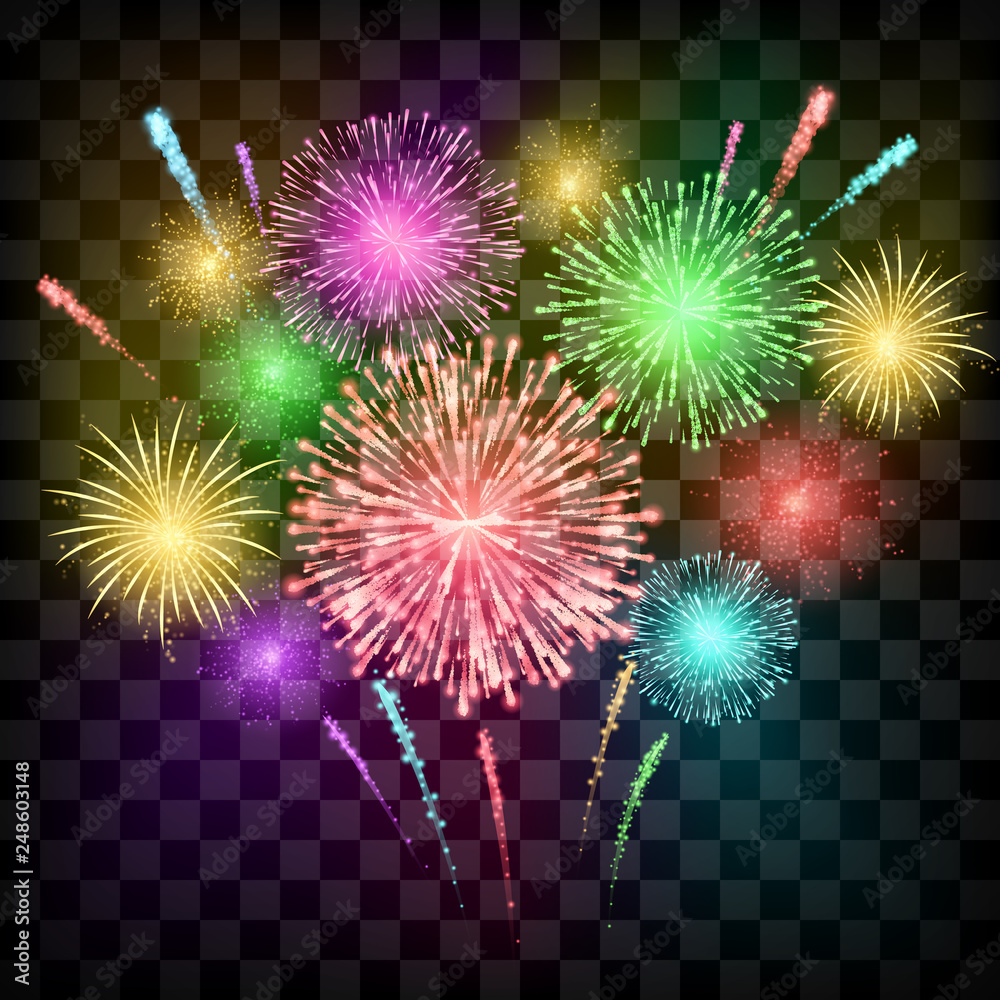 Festival fireworks. banner for Diwali or Christmas an ather holiday and ...