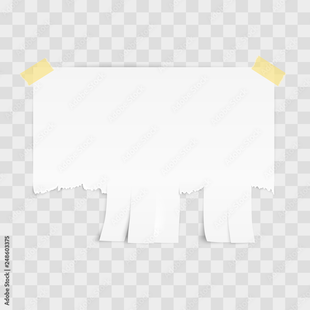 Advertisement paper template with copy space for text. Tear-off paper ...