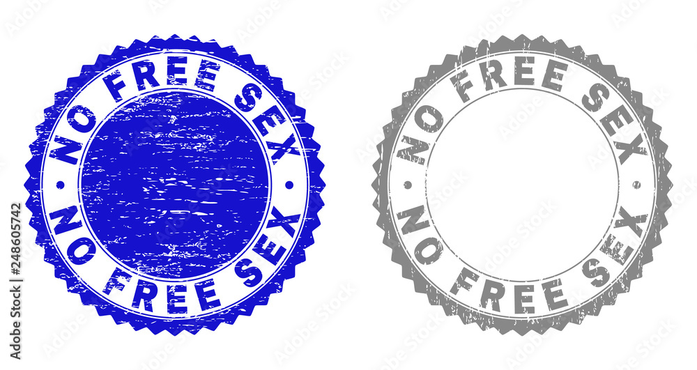 Grunge No Free Sex Stamp Seals Isolated On A White Background Rosette
