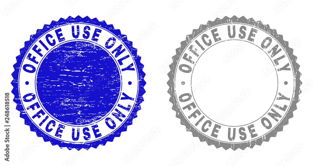 Grunge OFFICE USE ONLY stamp seals isolated on a white background ...