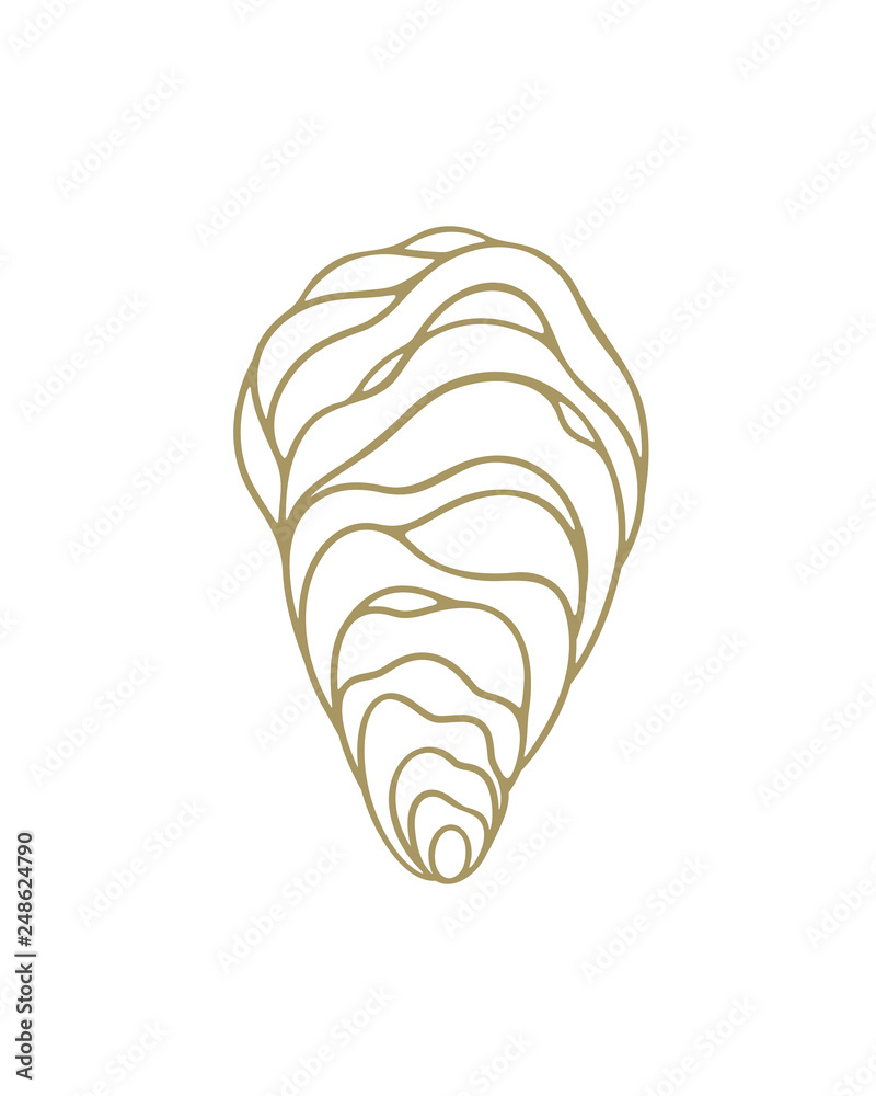 Oyster logo. Isolated oyster on white background Stock Vector | Adobe Stock