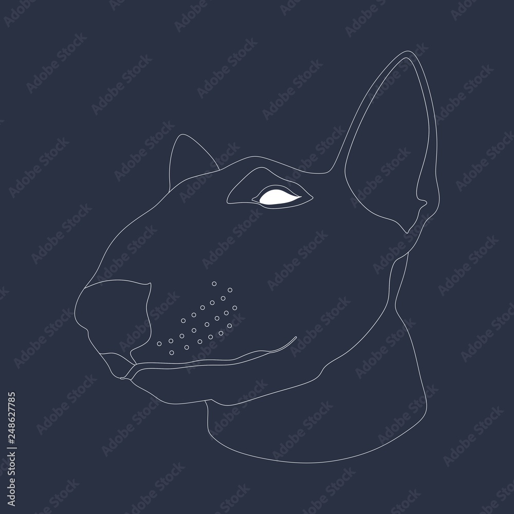 Dog Head Profile Outline