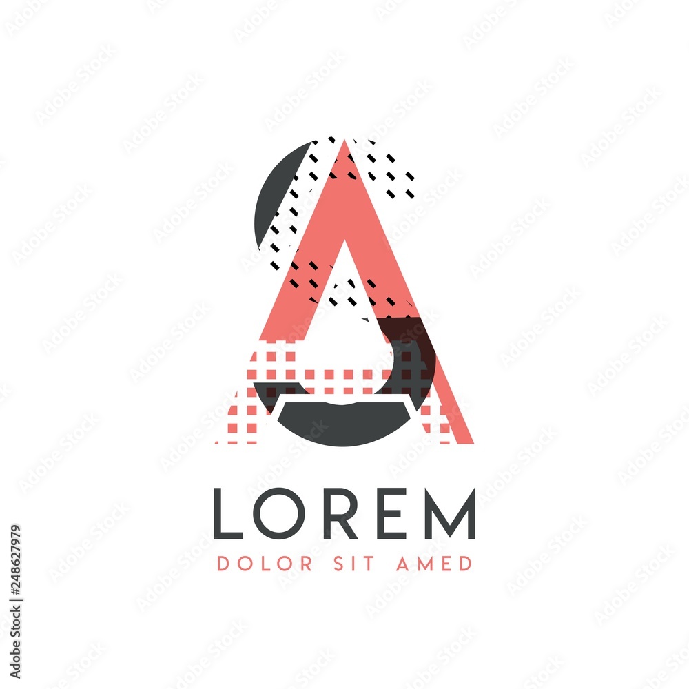 SA modern logo design with gray and pink color that can be used for ...