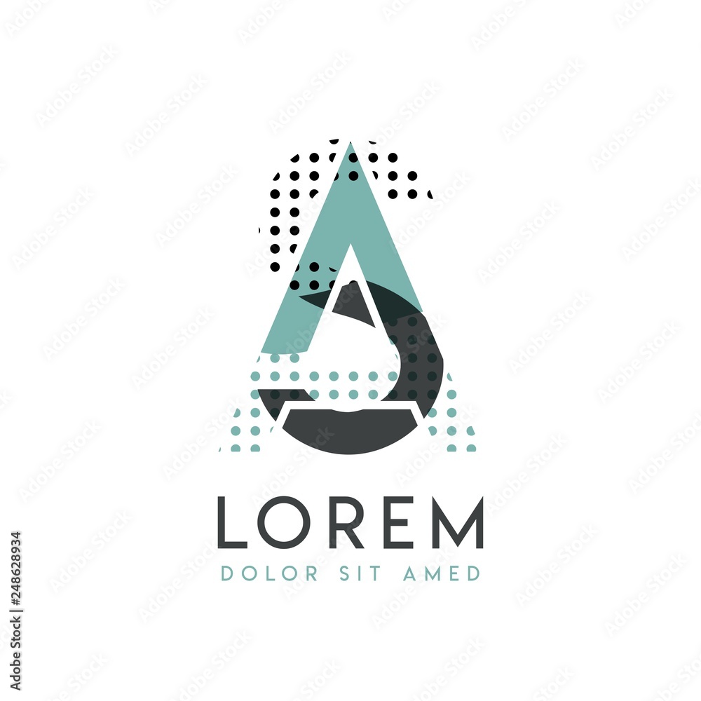 SA modern logo design with gray and blue color that can be used for ...