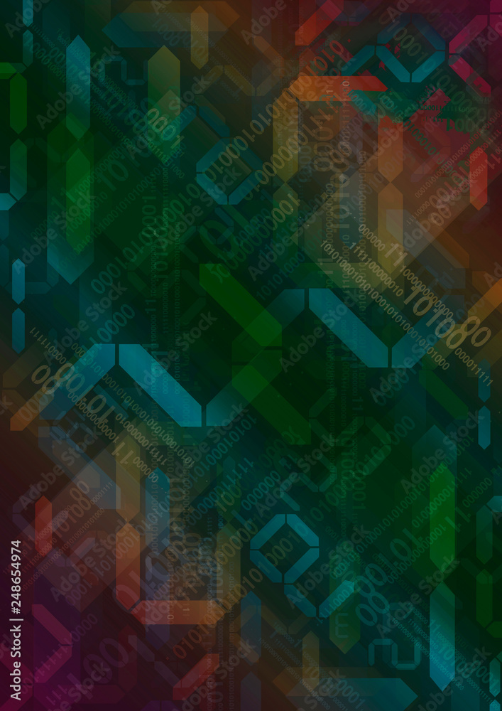Digital numbers background. Illustration with Digital numbers and ...