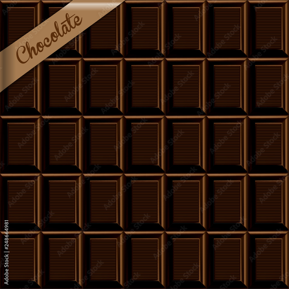 Seamless background. Texture of dark chocolate with a pattern of a cell ...