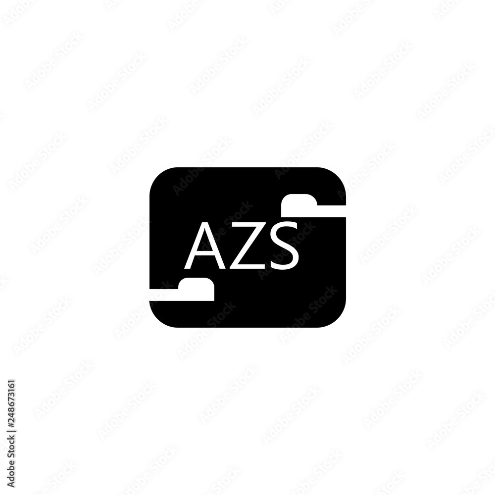 AZS sign. Azerbaijan sign Stock Vector | Adobe Stock