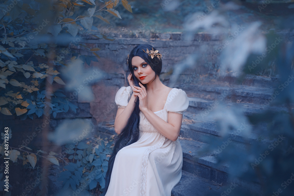 the fabulous forest nymph playfully looks into the camera, smores her ...