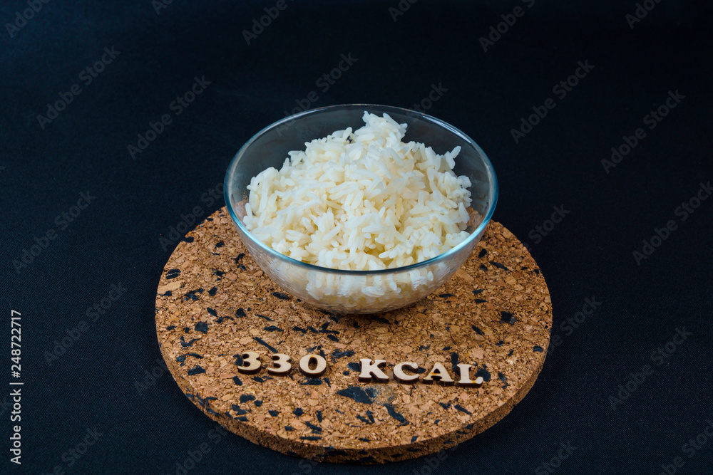 calorie products long grain rice 330 kcal 100 grams diet Stock Photo ...
