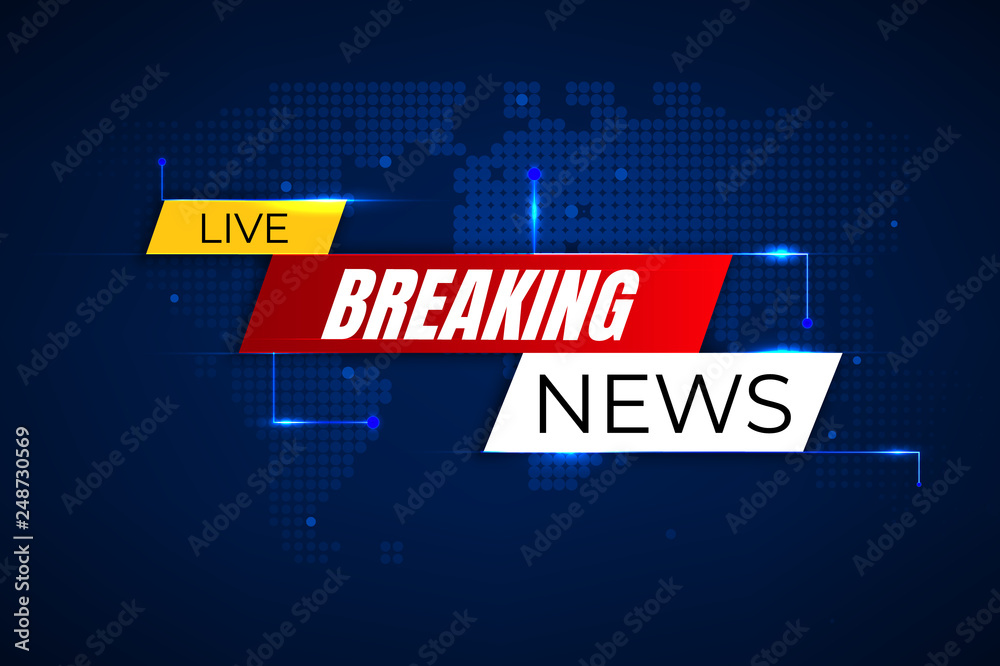Breaking news background with graphic map Stock Vector | Adobe Stock