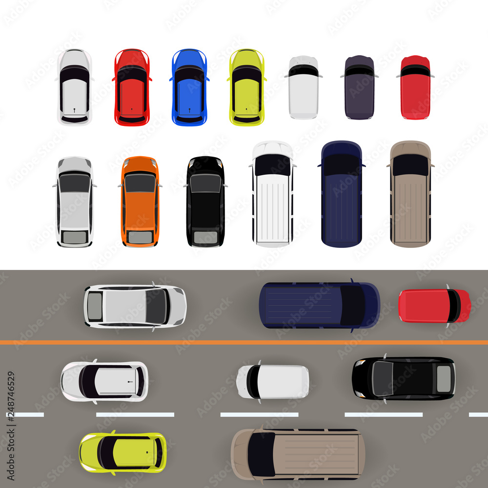 car_top_view_01 Stock Vector | Adobe Stock