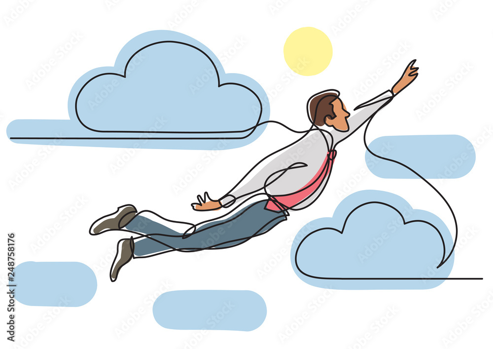 Flying Person Clip Art