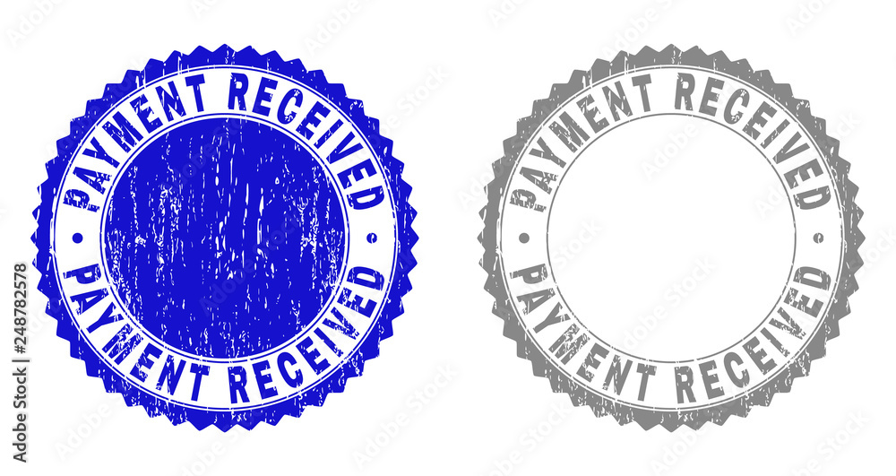 Grunge PAYMENT RECEIVED stamp seals isolated on a white background ...
