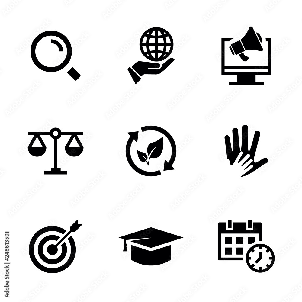 CORPORATE SOCIAL RESPONSIBILITY ICON SET Stock Vector | Adobe Stock