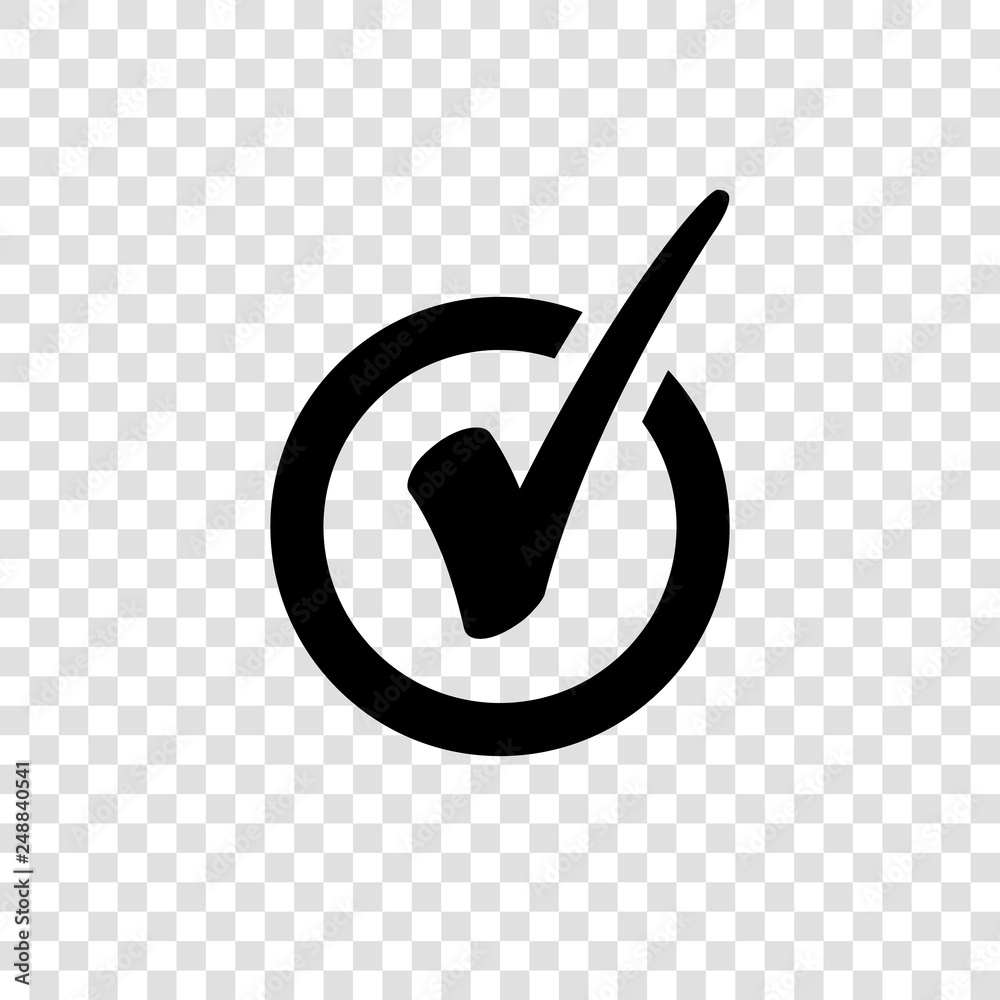 Check Mark Icon in Circle. Tick Symbol Stock Vector | Adobe Stock