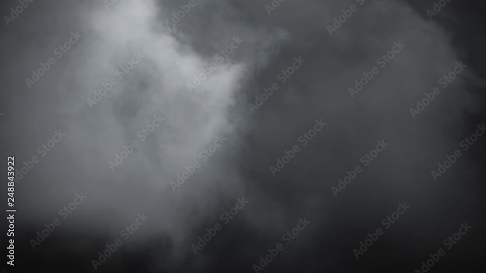 Atmospheric smoke VF overlay element. Haze background. Smoke in slow ...