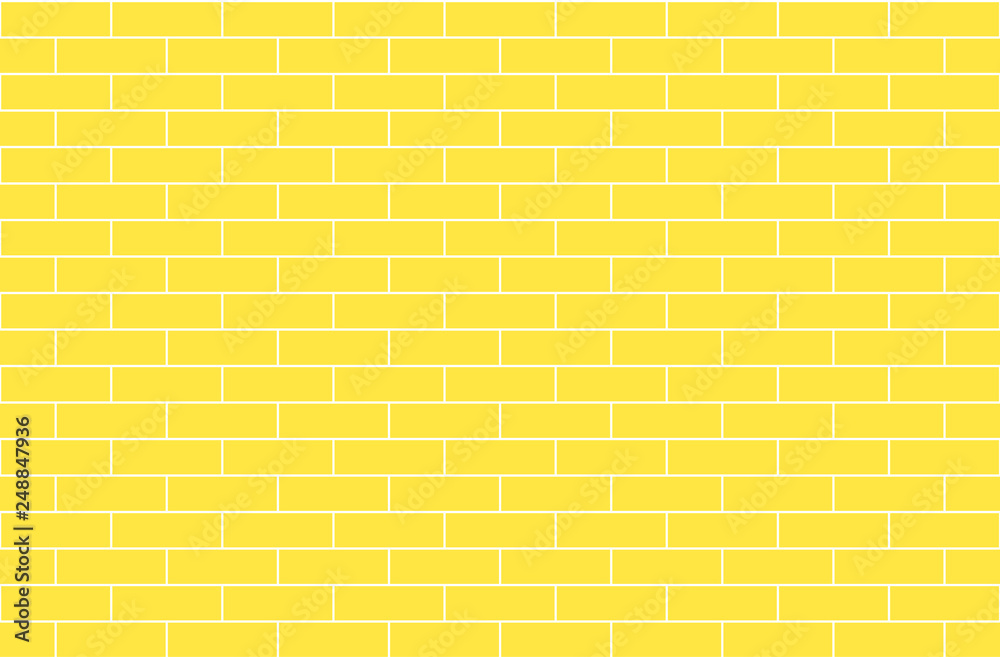 Yellow brick wall, abstract seamless background Stock Illustration ...